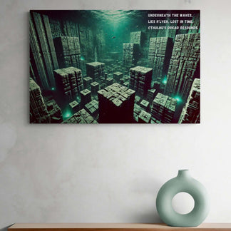 Submerged R’lyeh: Haunting Cthulhu Deep-Sea Canvas Wall Art ...